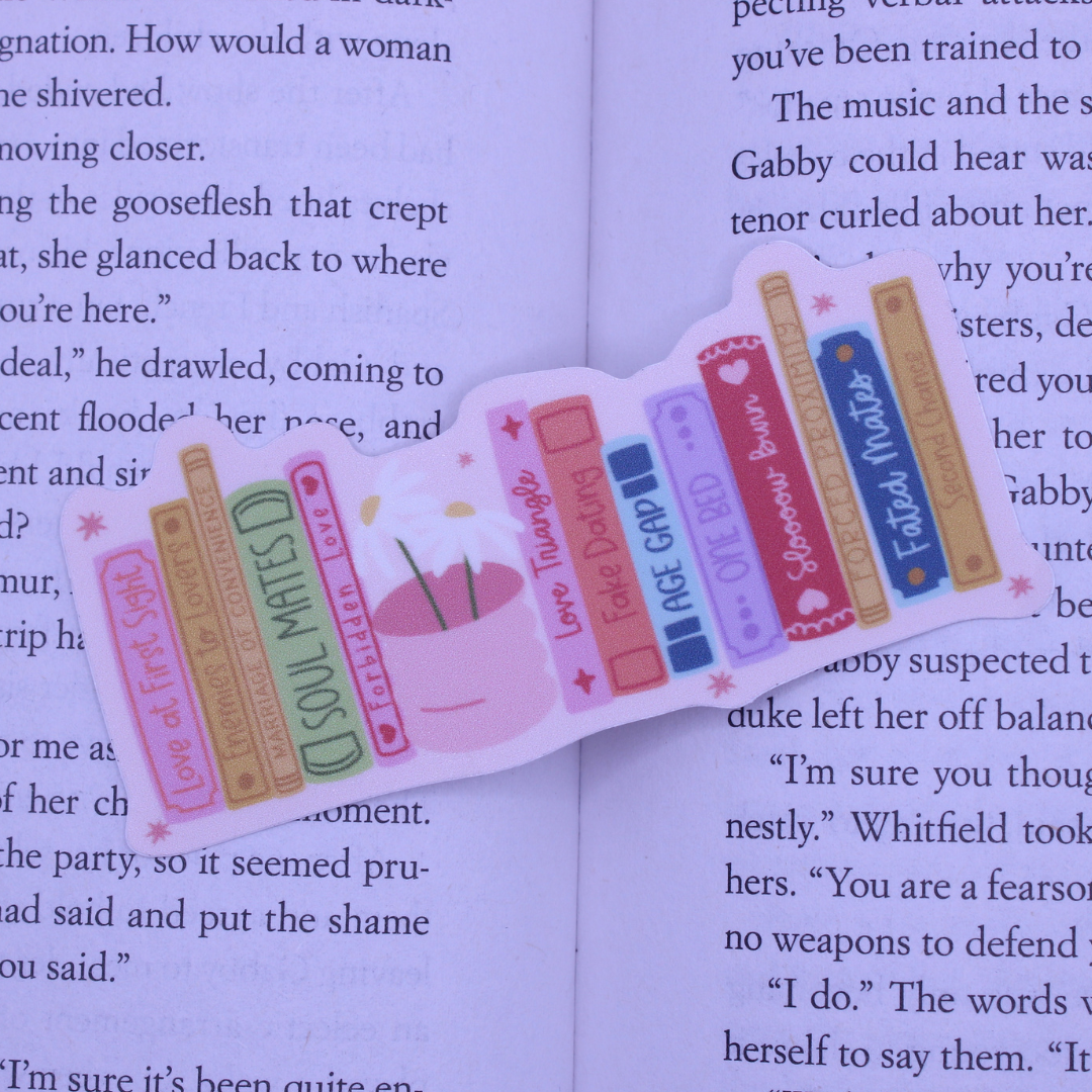 Romance Book Trope Shelf Sticker – The New Romantics